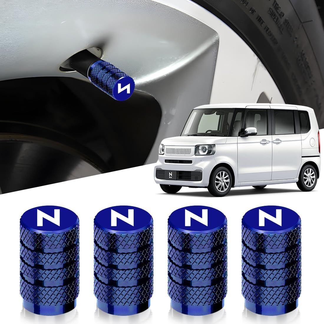 LUTU バルブキャップ N-BOX全シリーズ N系全シリーズ JF1 JF2 JF3 JF4 JF5 JF6アルミニウ材質 タイヤバルブ 防錆 防腐食 外装アクセサリー カーパーツ 流線型 ...