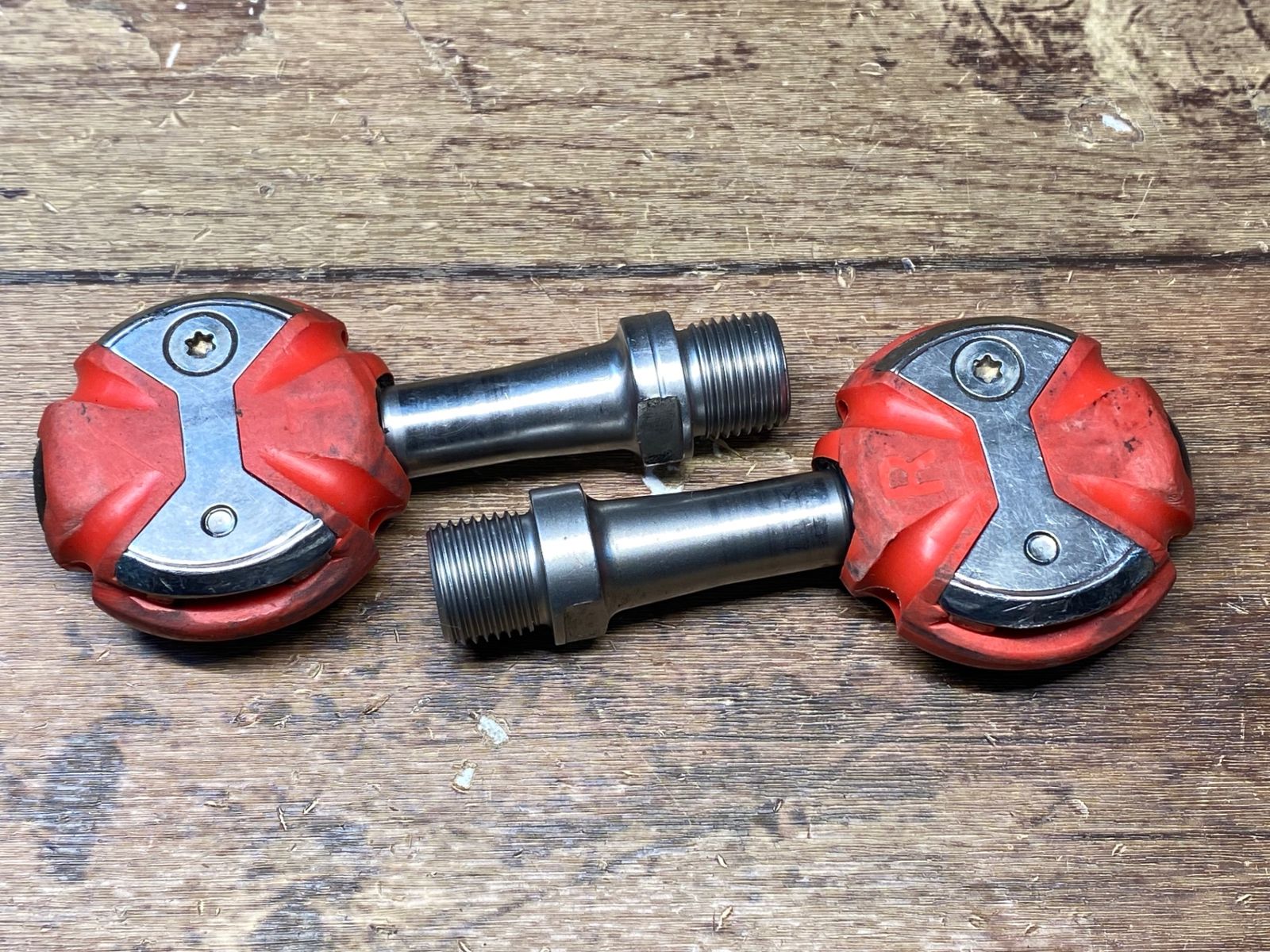 GJ525 スピードプレイ Speedplay ゼロ ZERO ビンディングペダル ステンレスシャフト レッド - メルカリ