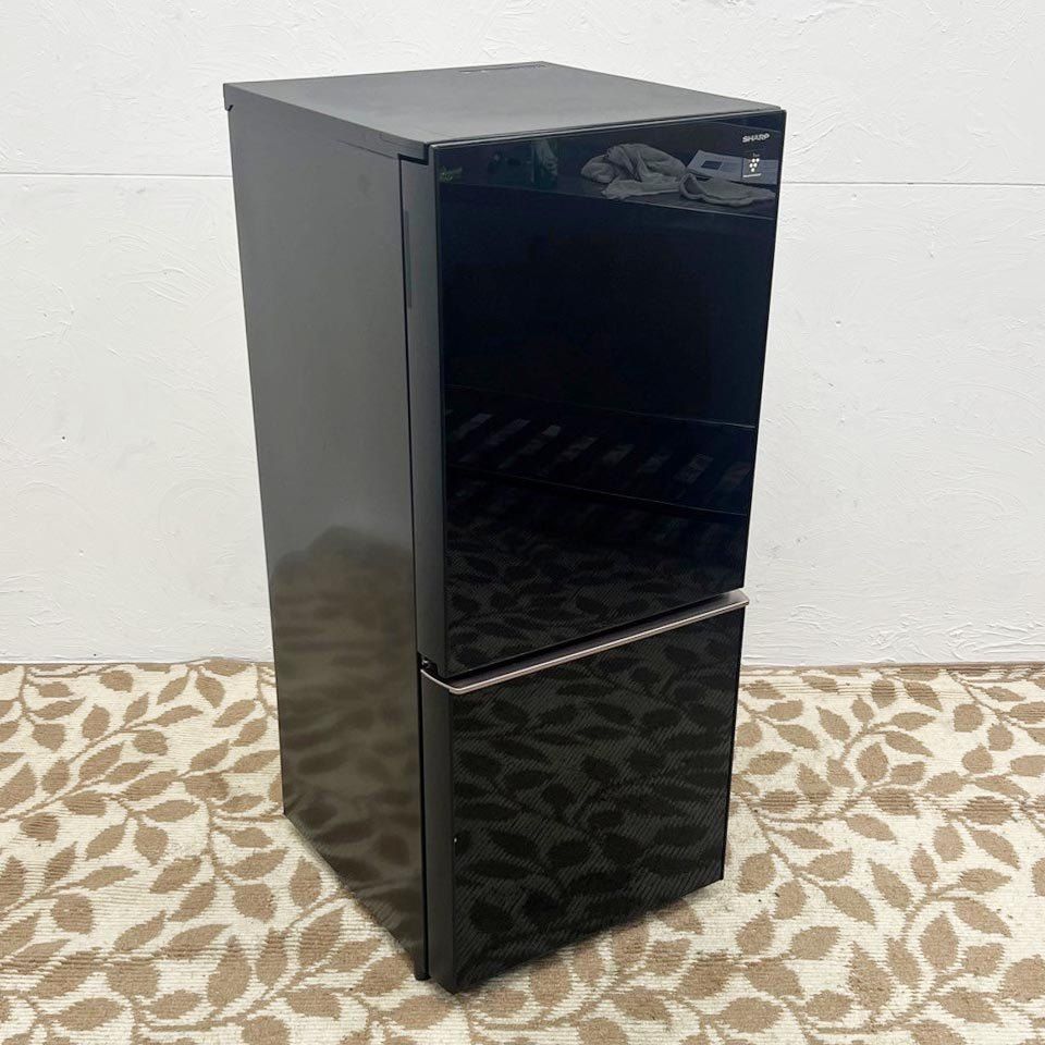【関東一円送料無料】シャープ 2ドア冷蔵庫 SJ-GD14D-B/137L/ガラスドア/つけかえどっちもドア/プラズマクラスター/2018年製/C3569 - メルカリ