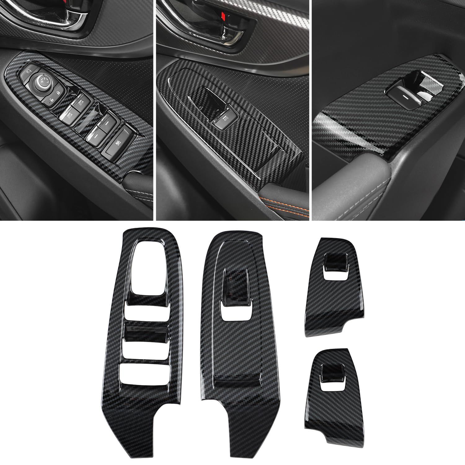 MARCHFA【スバル・クロストレック GU系 GUD/GUE型＆スバル・インプレッサ（6代目） GU6/GU7/GUD/GUE型】 パワーウィンドウ スイッチ カバー ドア ウィンドウ ...