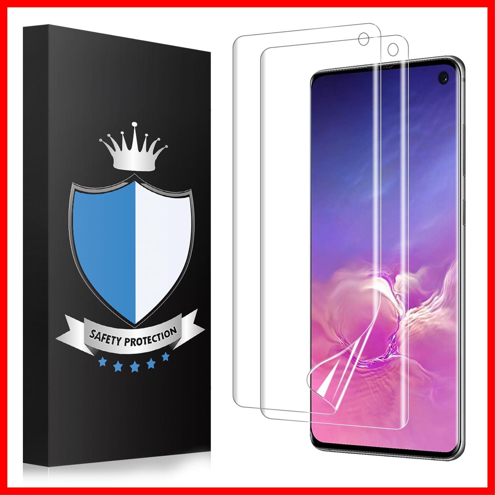 【特売】G-Color Galaxy S10 フィルム 指紋ロック解除対応「ガイド枠付き」「独創な貼付設計」 良質なTPU材質 浮き防止 気泡なし 画面の曲面に沿った3D設計 保護シート 超薄 ...