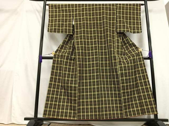 平和屋着物●上質な紬　よろけ縞　正絹　逸品　AABA2668np 平和屋着物○上質な紬 よろけ縞 正絹 逸品 AABA2668np