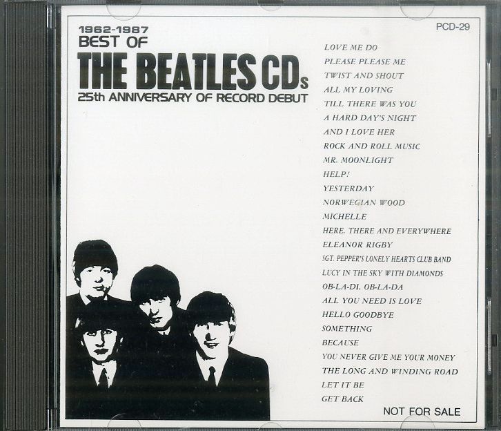 CD1枚 / ビートルズ / Best Of The Beatles CDs 1962 - 1987 / 25th Anniversary ...