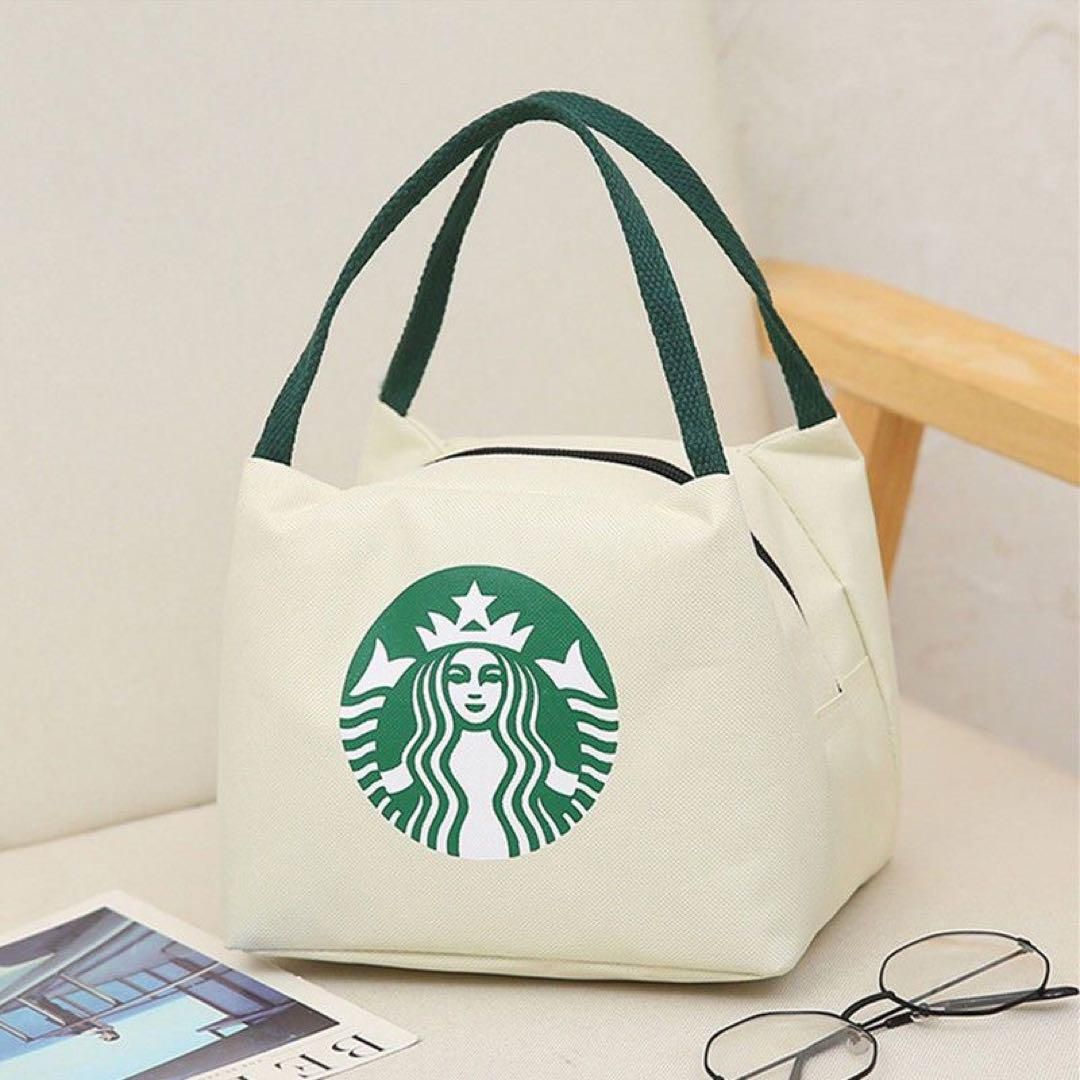 海外スターバックス限定弁当入れ 保冷バッグ 手提げバッグ ホワイト - メルカリ