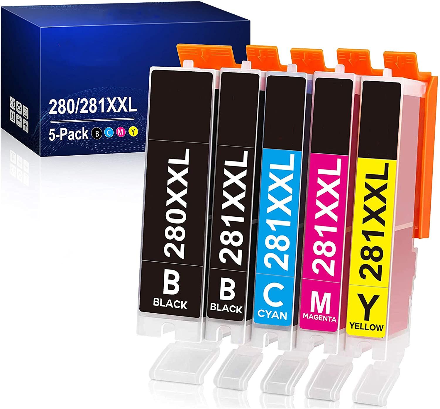 XINSIN PGI-280 CLI-281 XXL 互換交換品 Canon Pixma TS6320 TS8320 TS6120 ...