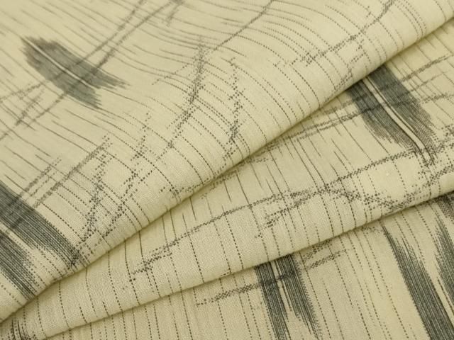 平和屋着物▽上質な小紋 単衣 紬地 変わり縞 暈し染め