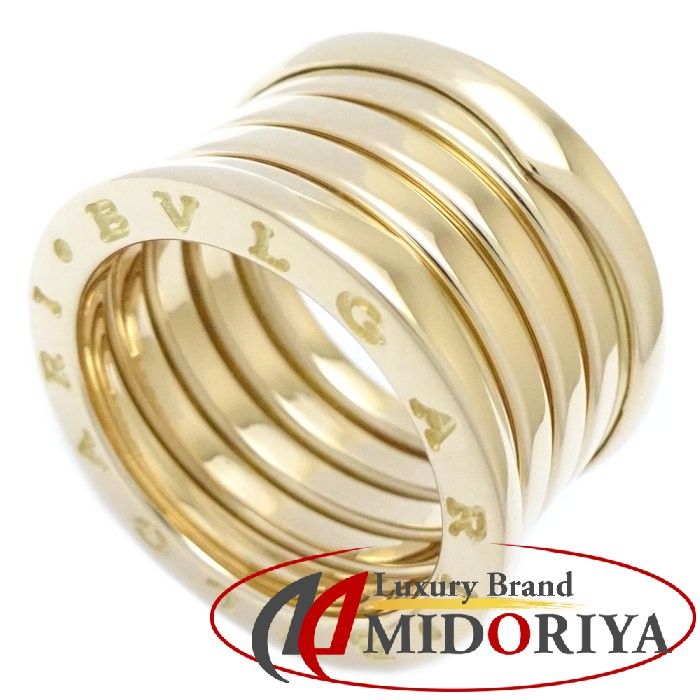 BVLGARI ブルガリ ビーゼロワン リング 指輪 5バンド Lサイズ #51 10号 B.zero1 K18YG イエローゴールド ...