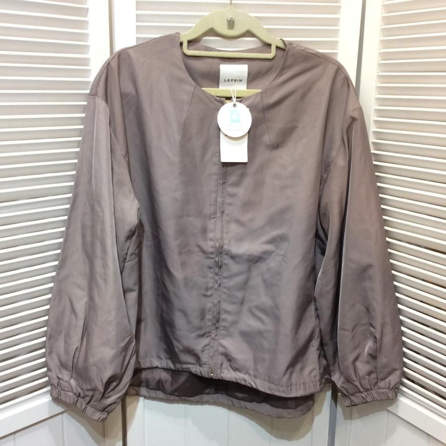 未使用☆LEPSIM レプシィム レディース ノーカラーZIPブルゾン M グレー系 - メルカリ
