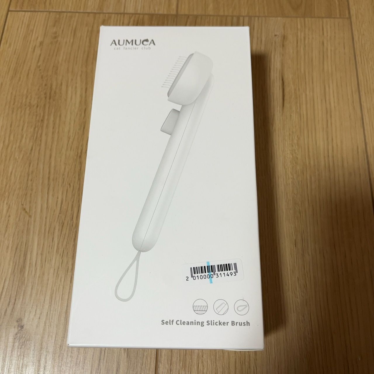 aumuca(アウムカ) ペット用ブラシ「ワンプッシュ式！」猫ブラシ 抜け毛取り ブラシ ブラッシングブラシ 犬用ブラシ マッサー - メルカリ