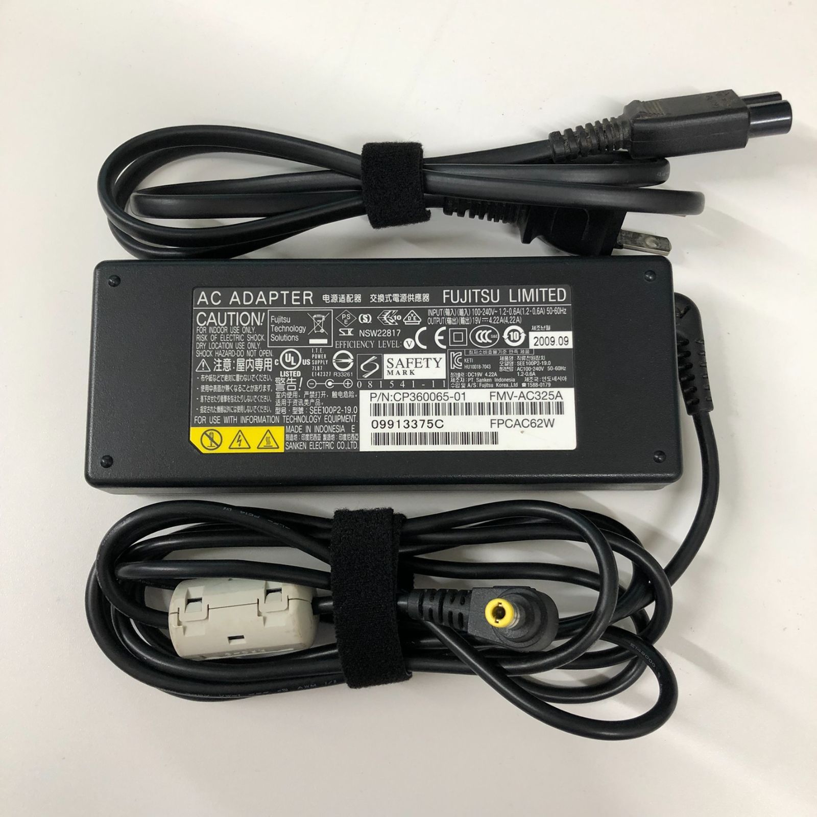 【020103006】ACアダプタ／富士通 FUJITSU／FMV-AC325A／SEE100P2-19.0／19V-4.22A／80W／丸型5.5mm - メルカリ