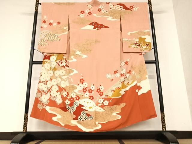 平和屋着物○アンティーク 大正ロマン 本場筑前博多織 全通柄九寸名古屋