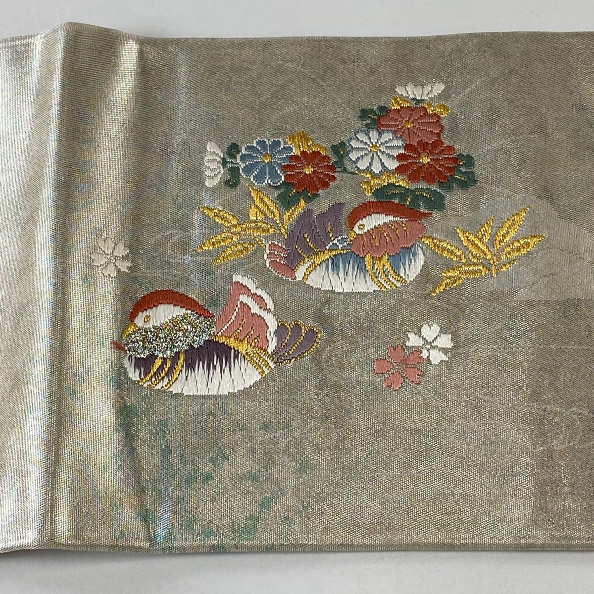 平和屋着物○九寸開き名古屋帯 総絞り 唐草文 正絹 逸品 DAAX4211ps