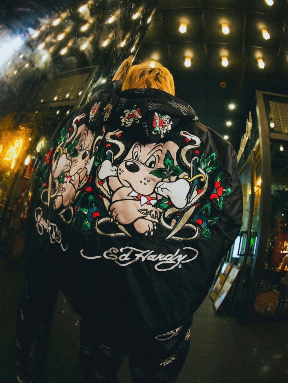 【GALFY】GALFYxEd HardyコラボMA-1 - メルカリ