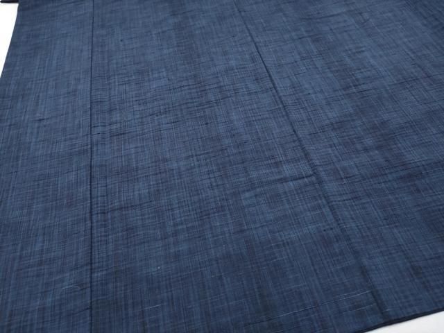 平和屋着物□極上 男性 紬 アンサンブル キングサイズ 青褐色地 逸品