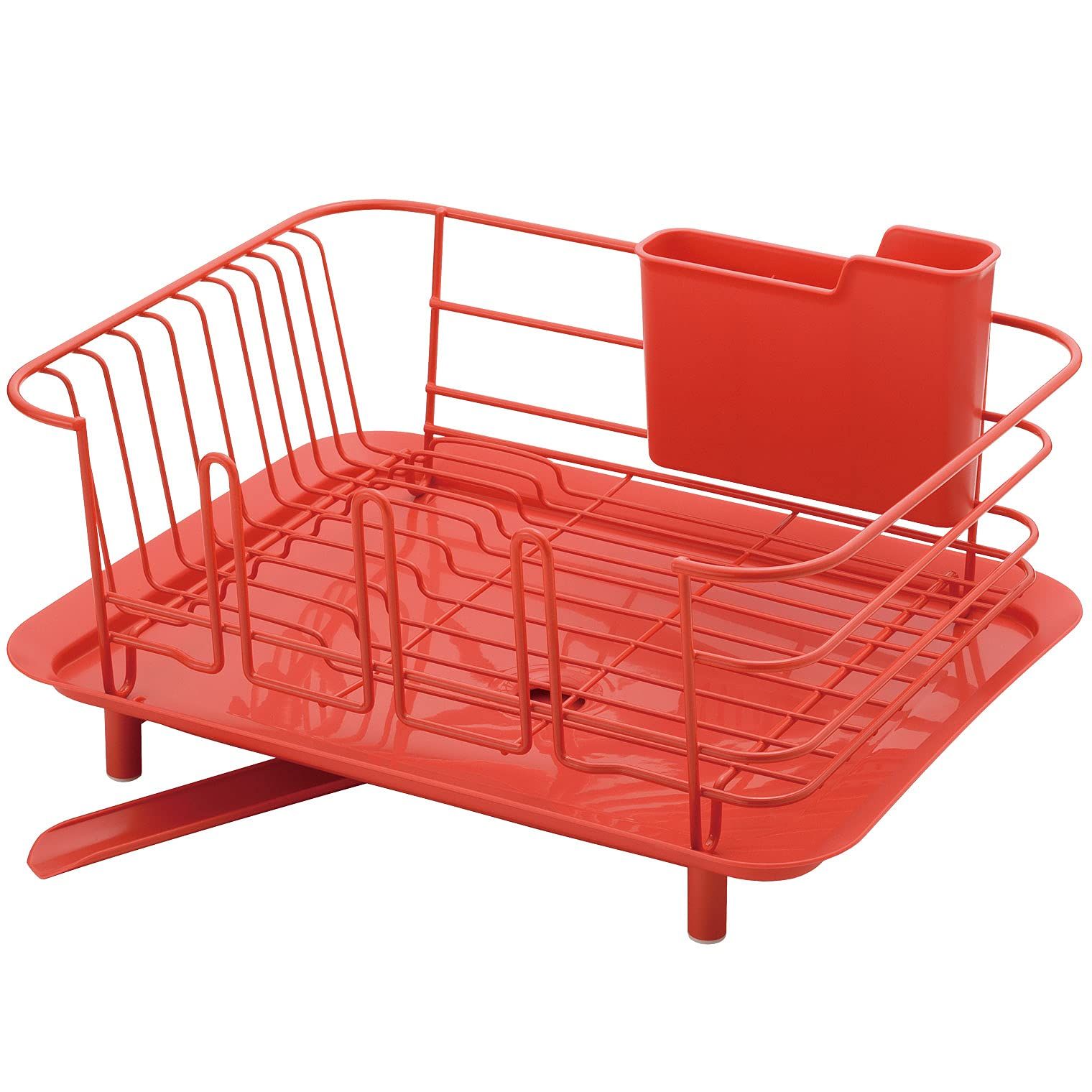 【迅速発送】リス 水切りかご ワイヤー レッド W39.5×D30×H20.7cm リベラリスタ ディッシュドレイナー - メルカリ