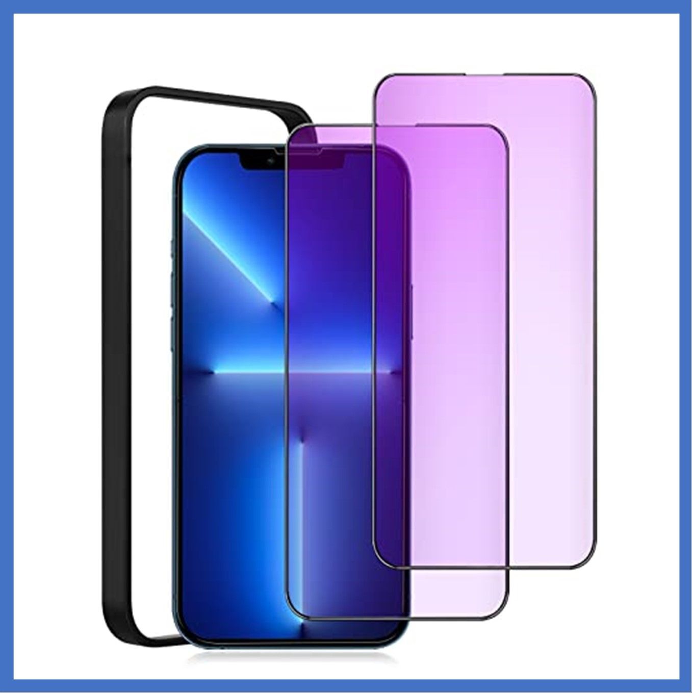 【決算セール】 iPhone 13ProMax_ブルーライト（全面保護） iPhone13 Pro max ガラスフィルム ブルーライトカット 【2枚セット/全 - ダイキチショップ - メルカリ