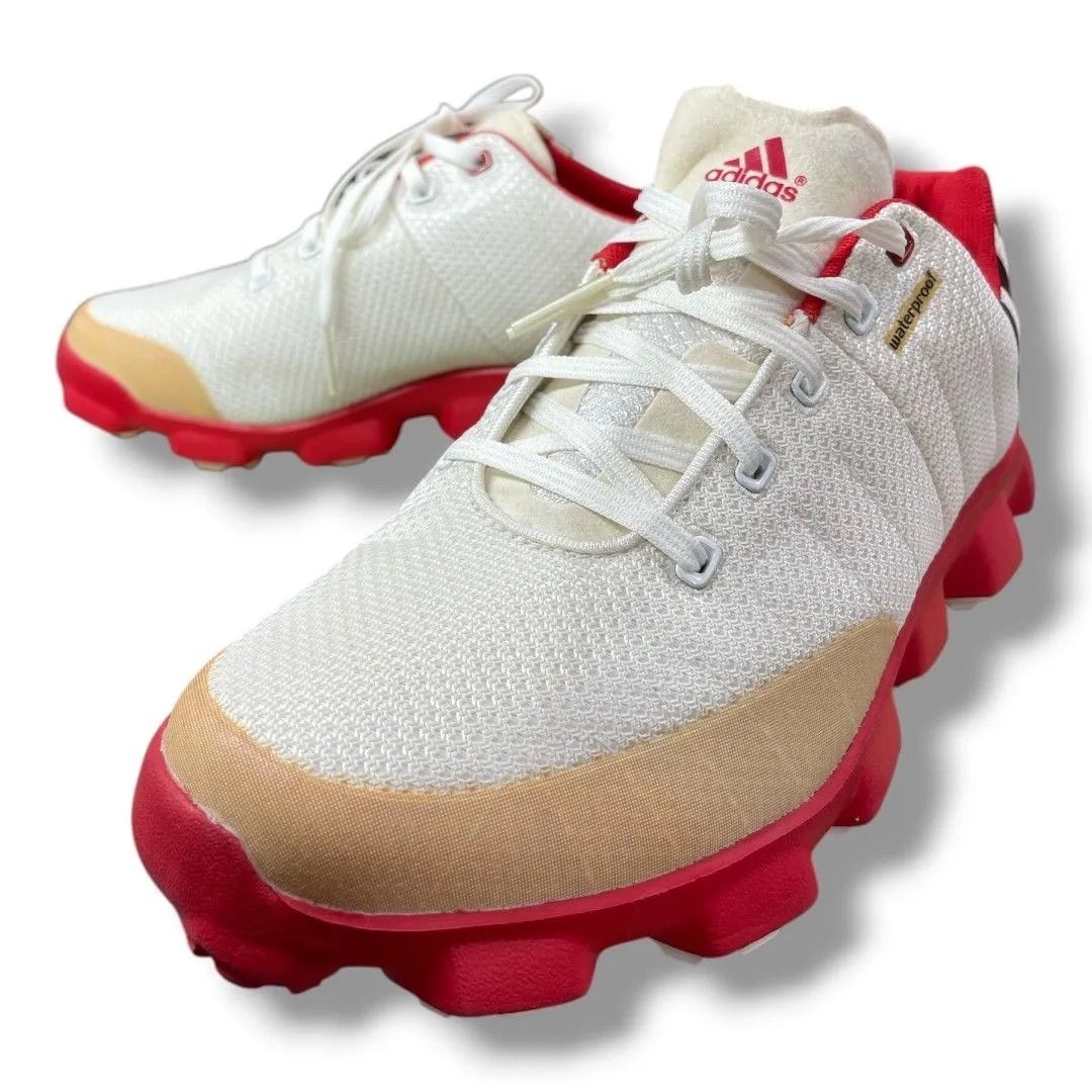 Adidas crossflex golfshoes アディダス クロスフレックス ゴルフシューズ 676017 791003 白・赤 ...