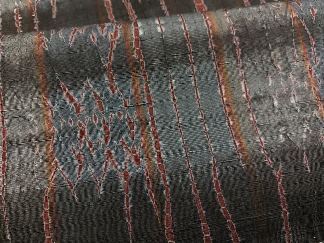 平和屋着物○上質な小紋 紬地 総絞り 横段文 正絹 逸品 未使用