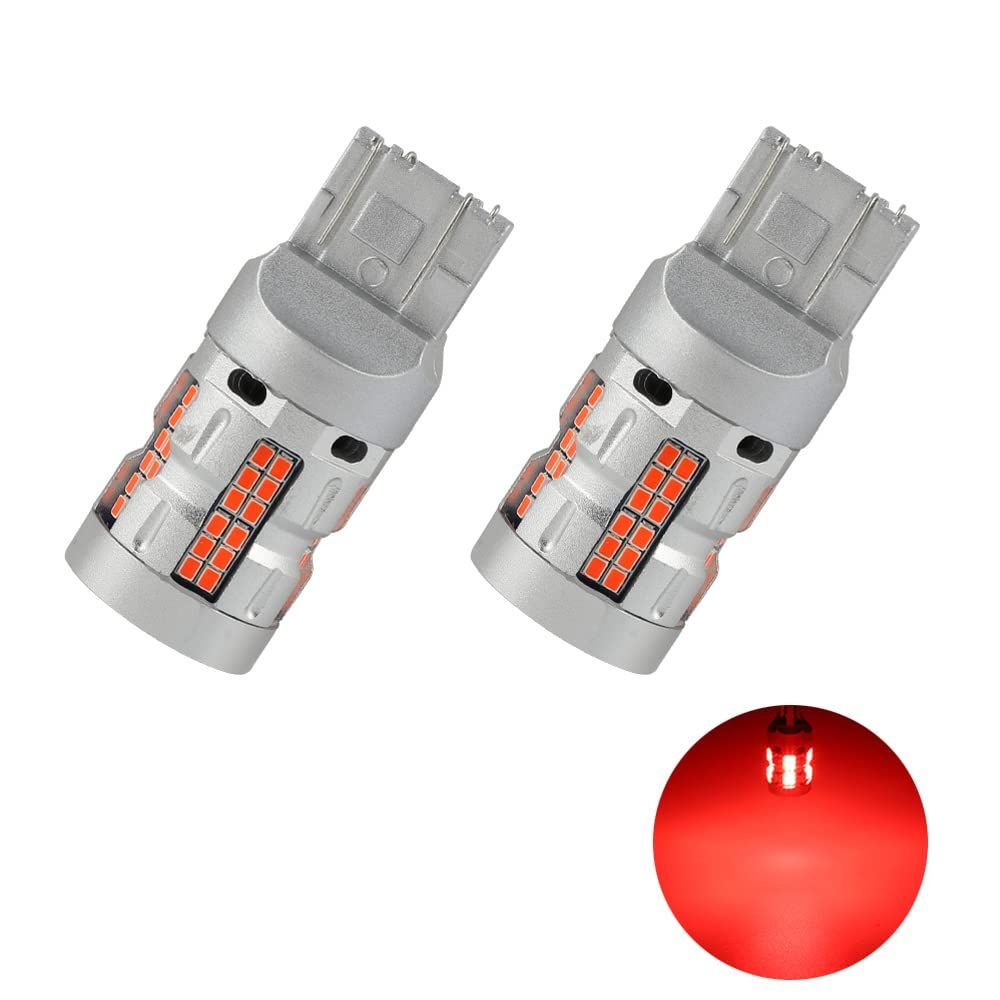 【新着商品】66連 2016SMD ストップランプ 車 2個セット ブレーキライト ランプ バルブ ブレーキ T20 T20 12V 電球 LEDバルブ W21/5W 7443 赤 テール ...