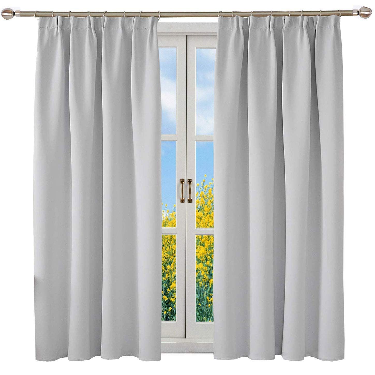 【数量限定】QIFEIE遮光カーテン 1級遮光 断熱遮熱 防音 厚手 純色のカーテン 完全遮光 寝室 カーテン2枚 (ライトグレー 100*178cm*2枚) - メルカリ