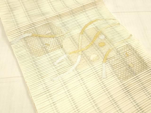 平和屋着物＊夏物 九寸開き名古屋帯 流水文 正絹 逸品 CAAW6891fb