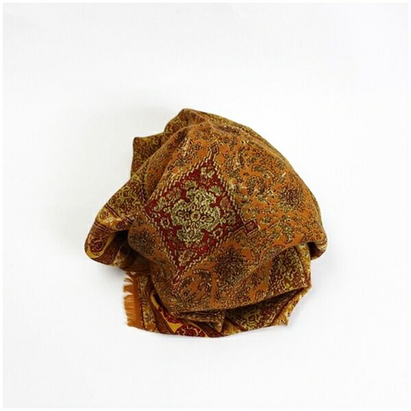 エトロ ウール シルク ストール 長方形 ブラック マルチカラー 中古 A