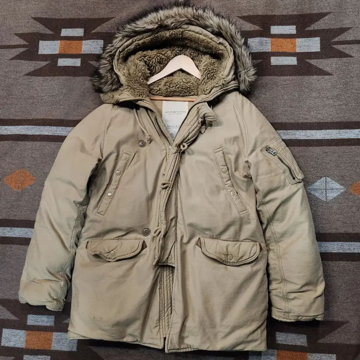 タイムセール) ポロ デニムアンドサプライ ダックダウン N3B パーカー ダウンジャケット M 100 105 - メルカリ