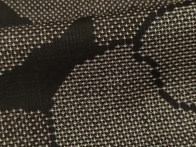 平和屋着物○本場大島紬 カタス7マルキ 泥染め 舞花文 正絹 逸品