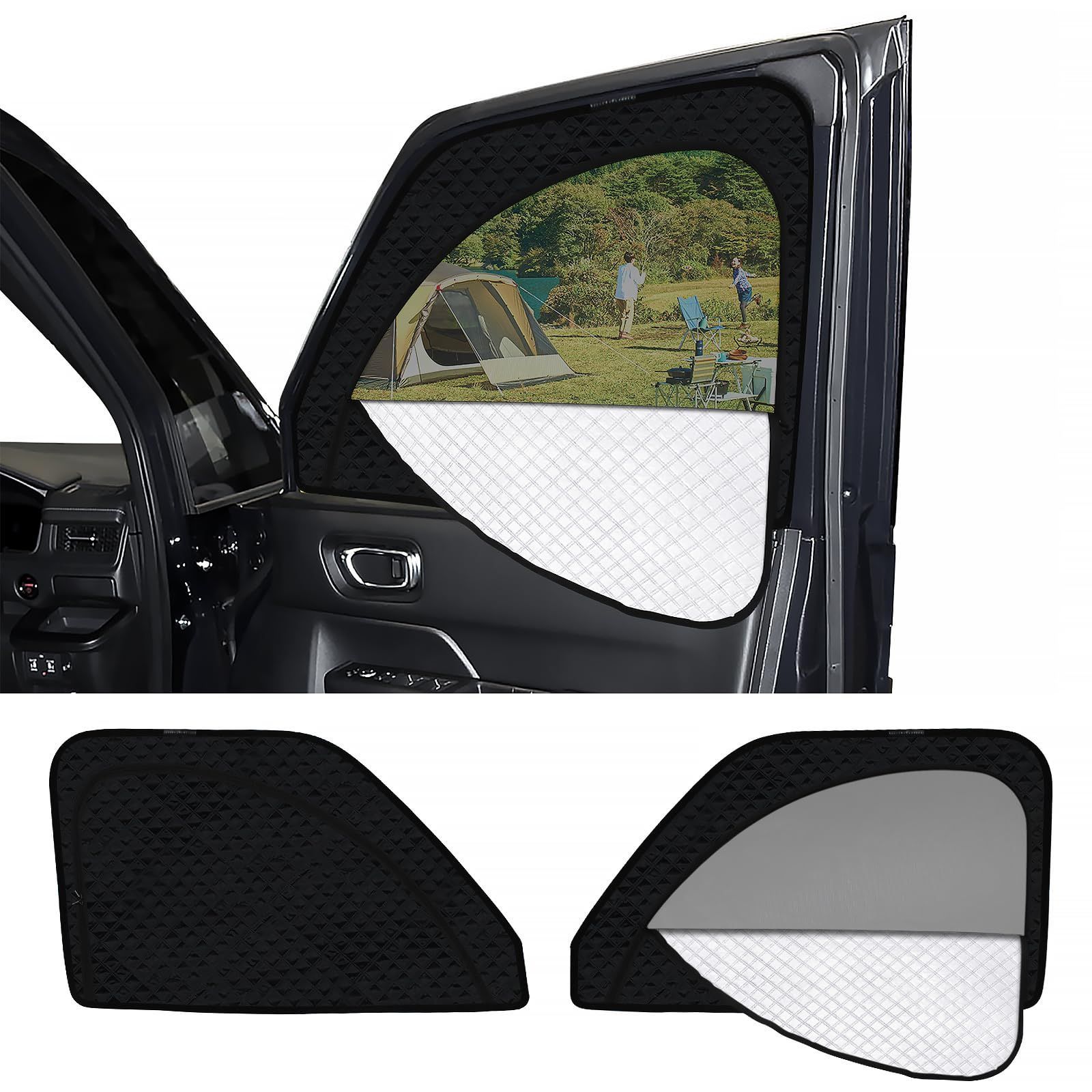 新品 新型 ステップワゴン RP6/7/8型 専用 サンシェード マグネット式 サイド用 車種専用 2in1一体式 カーシェード STEP WAGN 6代目 メッシュカーテン 換気 断熱 ...