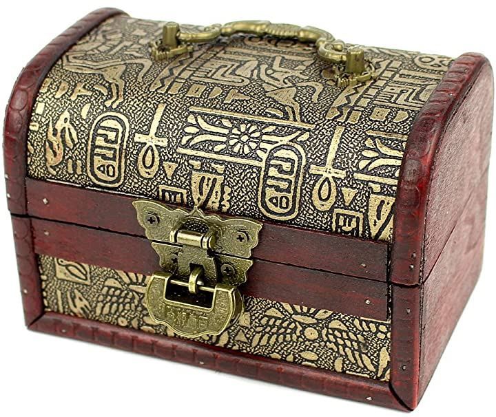 Anberotta ジュエリーボックス コスメ メイクボックス 小物入れ 化粧品 木製 アンティーク調 ケース 宝石箱 収納箱 アクセサリー インテリア ビンテージ J105( Aタイプ ...