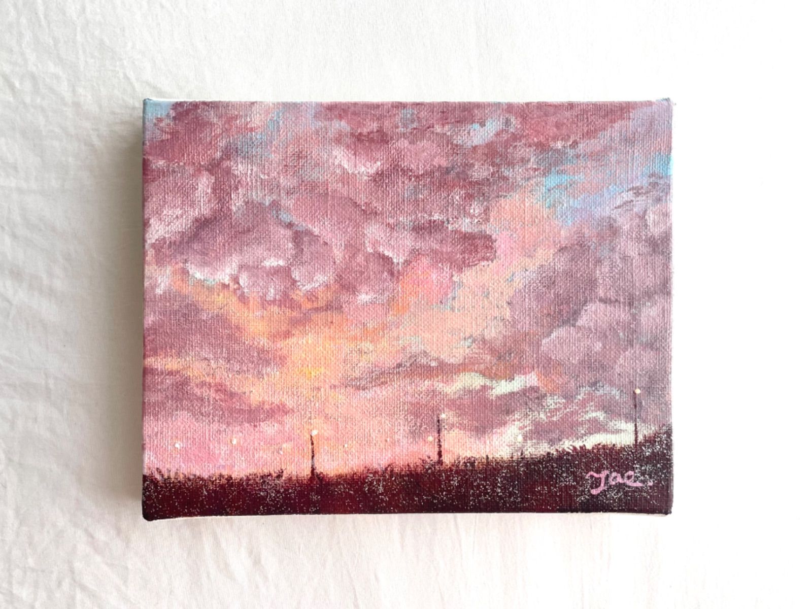 アクリル絵の具 ショップ キャンバスアート 夕焼け空 アクリル絵の具 ショップ キャンバスアート 夕焼け空