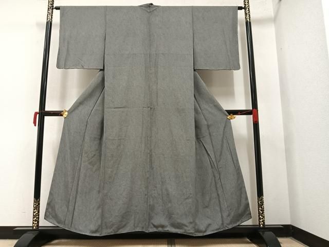 平和屋着物▽江戸小紋　単衣　小花　黒地　正絹　逸品　DAAS0167az 平和屋着物○江戸小紋 鮫小紋柄 黒地 正絹 逸品 未使用 AAAY5986ph