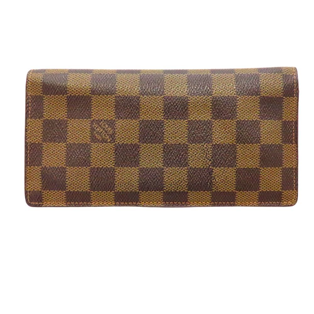 【中古】LOUIS VUITTON ルイヴィトン N60017 ポルトフォイユ・ブラザ ダミエ イニシャル入り(K.Y) 財布 二つ折り長財布 ...