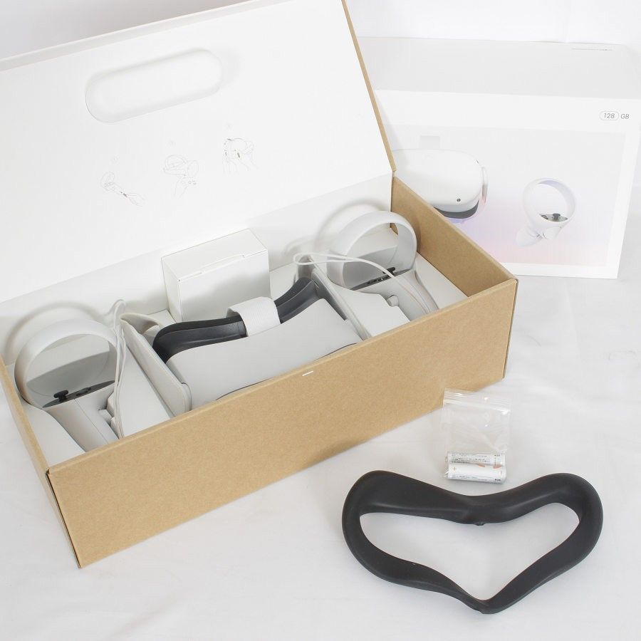 Meta Quest 2 128GB VR ヘッドマウントディスプレイ ヘッドセット メタクエスト2 オキュラスクエスト2 Oculus 本体 ...