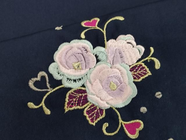 平和屋着物○女性 行灯袴 総刺繍 花唐草文 葡萄色 卒業式 洗える