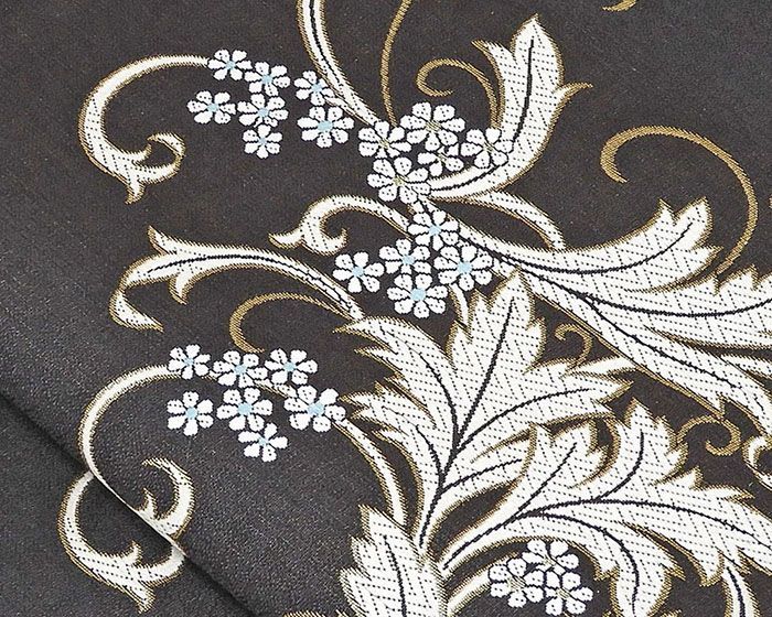 名古屋帯 新品仕立済 正絹 手毬紅葉模様 名古屋帯 新品 仕立て上がり