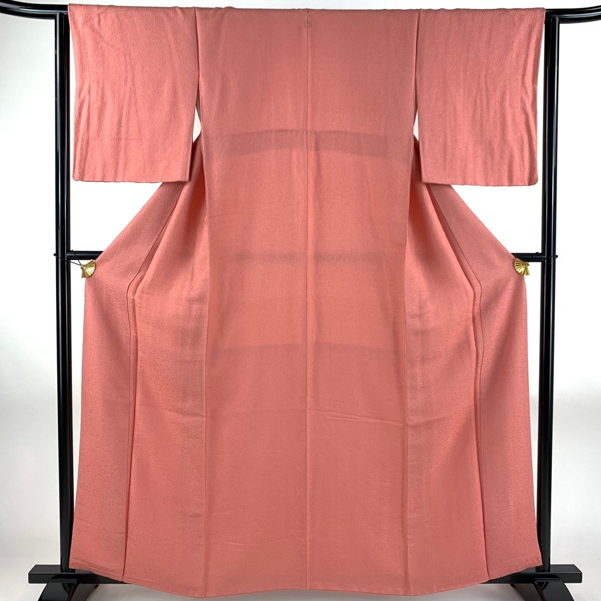 平和屋着物○螺鈿作家 甲斐泰造 色無地 紅碧色 正絹 逸品 AABC4937zg