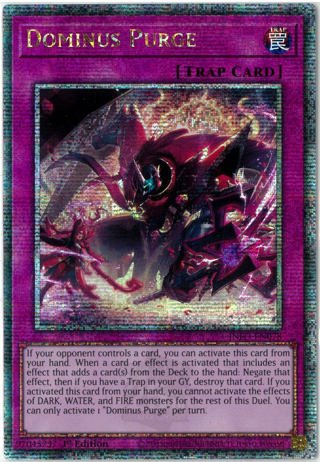 遊戯王/英語版/EU版/聖王の粉砕/ドミナス・パージ/Dominus Purge/クォーターセンチュリーシークレットレア/1st ...