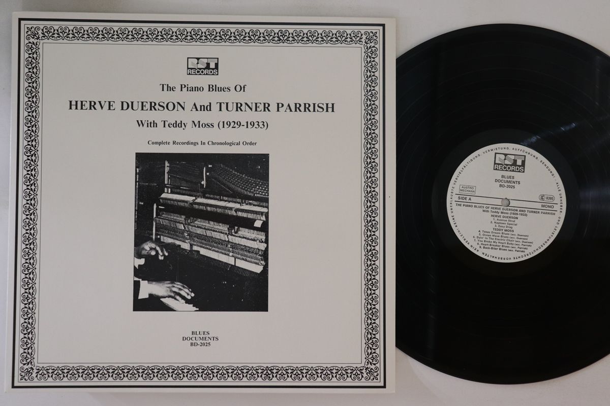 オーストリアLP Herve Duerson, Turner Parrish, Teddy Moss Piano Blues (1929 ...