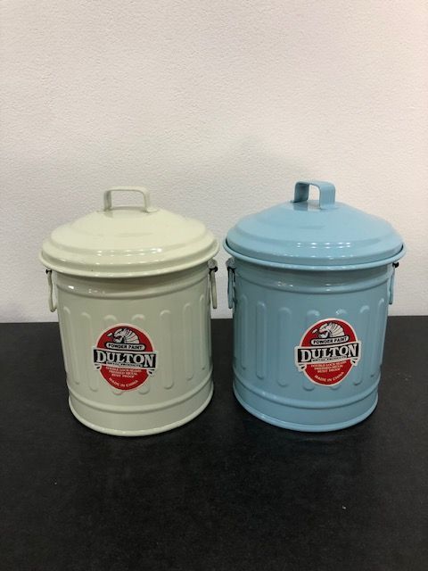 ダルトン DULTON マイクロガベージカン 2個セット 卓上蓋つきゴミ箱 1L ホワイト×サックスブルー - メルカリ