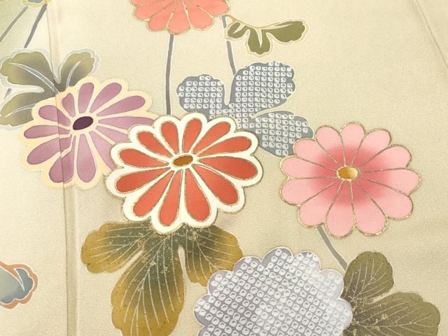 平和屋着物○訪問着 枝花文 金彩 鈴乃屋扱い 正絹 逸品 CAAY2954vf