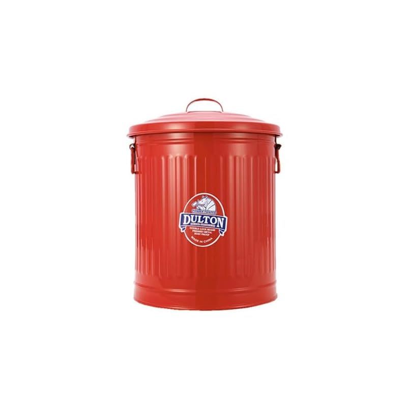【新品】 ダルトン(Dulton) ガベージカンSサイズ 12L レッド ゴミを入れる物こそ綺麗だと思う物を使いたい ふた付きゴミ箱 ブリキ缶 高さ355mm 直径270mm 100-106 ...