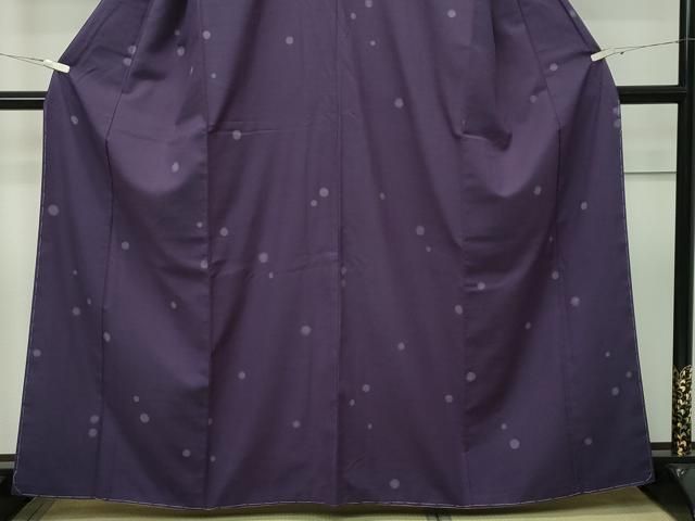 平和屋本店□極上 結城紬 求兵衛 丸文 濃鼠色地 証紙付き 逸品 未使用