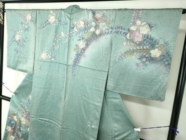 平和屋着物○世界的友禅作家 千地泰弘 訪問着 流水文 暈し染め 金銀糸