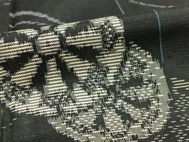 平和屋着物○本場大島紬 流水花丸文 大島紬美幸謹製 証紙付き 正絹 逸品