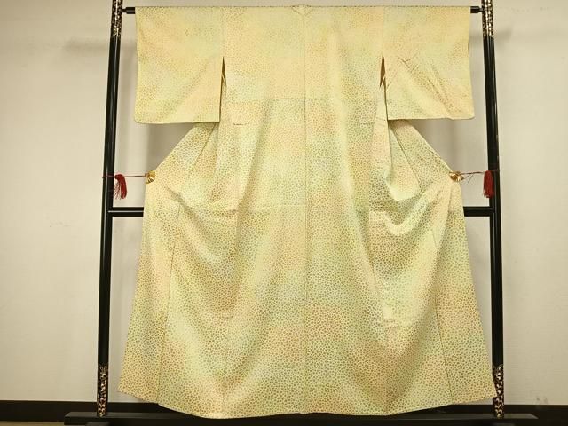 平和屋着物▽上質な小紋 単衣 霞文 正絹 逸品 未使用 DAAS0576az