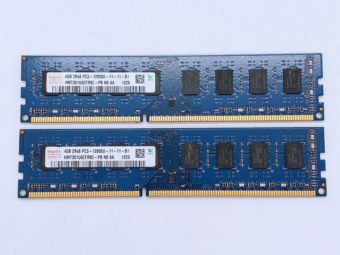 hynix 8GB(4GB×2枚) 2Rx8 PC3-12800U-11-11-B1 (HMT351U6CFR8C-PB) DDR3-1600 DIMM(1) - メルカリ