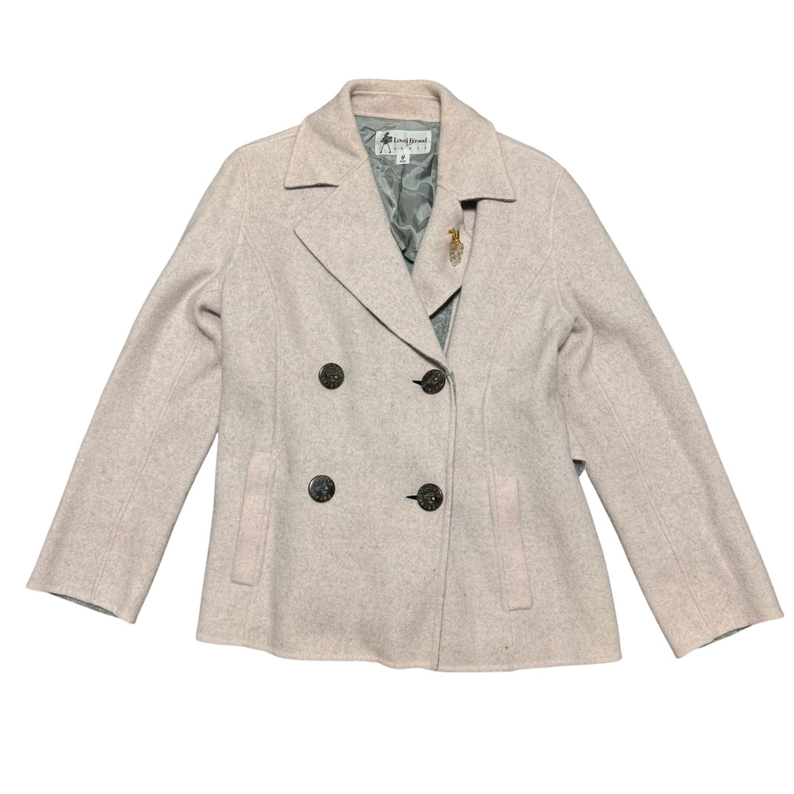 Z926 Louis Feraud ルイフェロー ピーコート ショート丈 ピンク レディース サイズ9 Mサイズ相当 - メルカリ