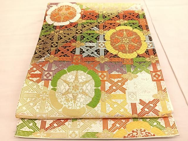 平和屋着物◎六通太鼓柄袋帯 桃山屏風 本金箔 正絹 逸品 AAAL3718pf