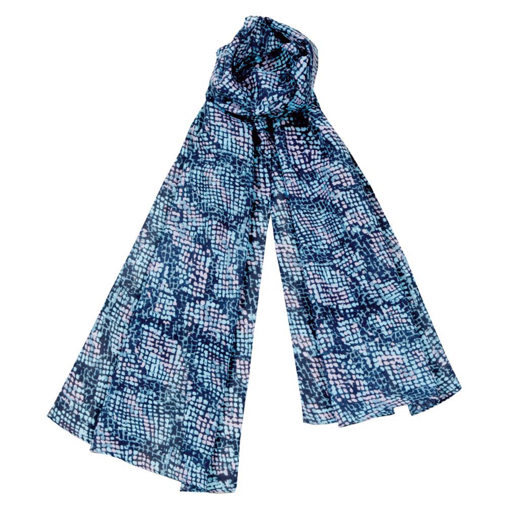 ☆ パイソン/ブルー ☆ TOIRO ガーゼチーフ ストール ガーゼチーフ トイロ 夏用 通年用 レディース 和装用 洋装用 襟巻 マフラー 着物 日本製 ブランド toiro おしゃれ 綿 ...